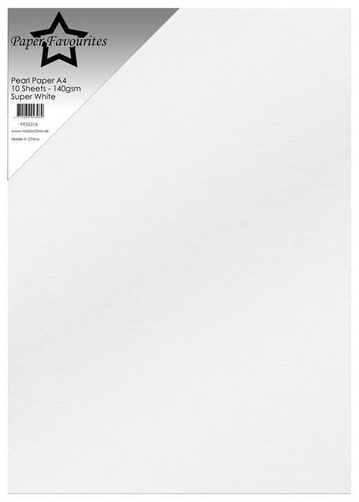 PFSS316 Paper Favourites Pearl Paper Super white A4 2 sidet 140g